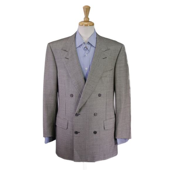 Dunhill | Suits & Blazers | Dunhill Black White Plaid 2btn Double ...